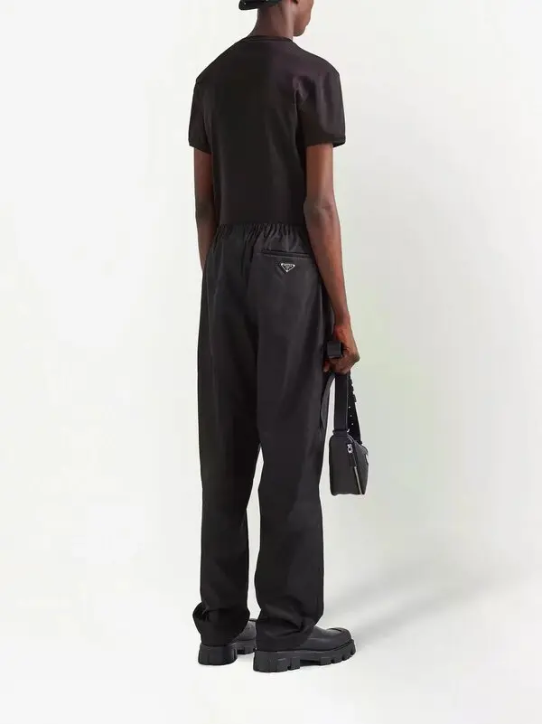 Prada Triangle-logo Cotton T-shirt - Black