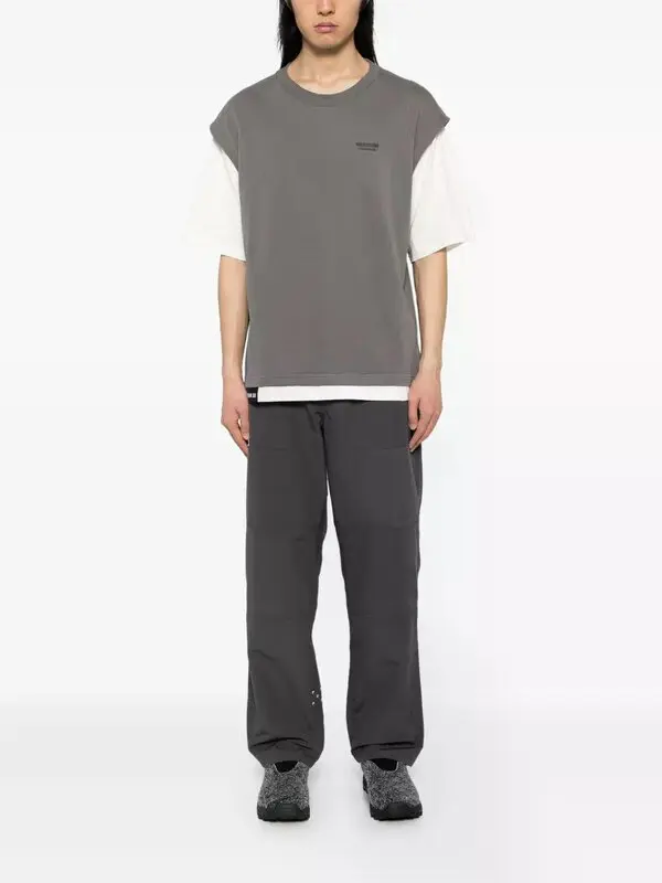 MUSIUM DIV. Logo-embroidered T-shirt - Grey