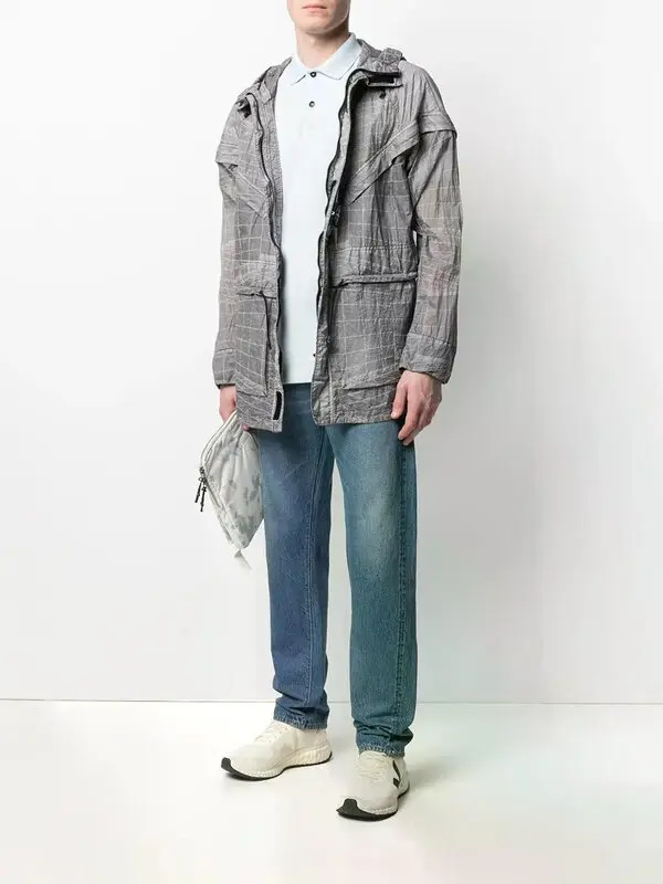 Stone Island Abstract Print Hooded Jacket