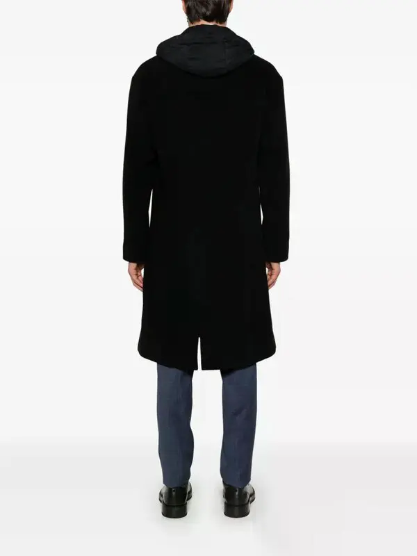 Herno Detachable Hood Wool Blend Coat