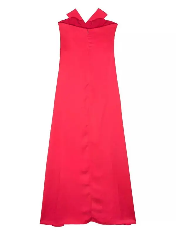 GENNY Strapless Satin Gown - Red