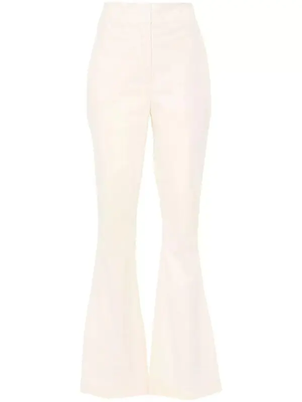 GENNY Crinkled Finish Flared Trousers