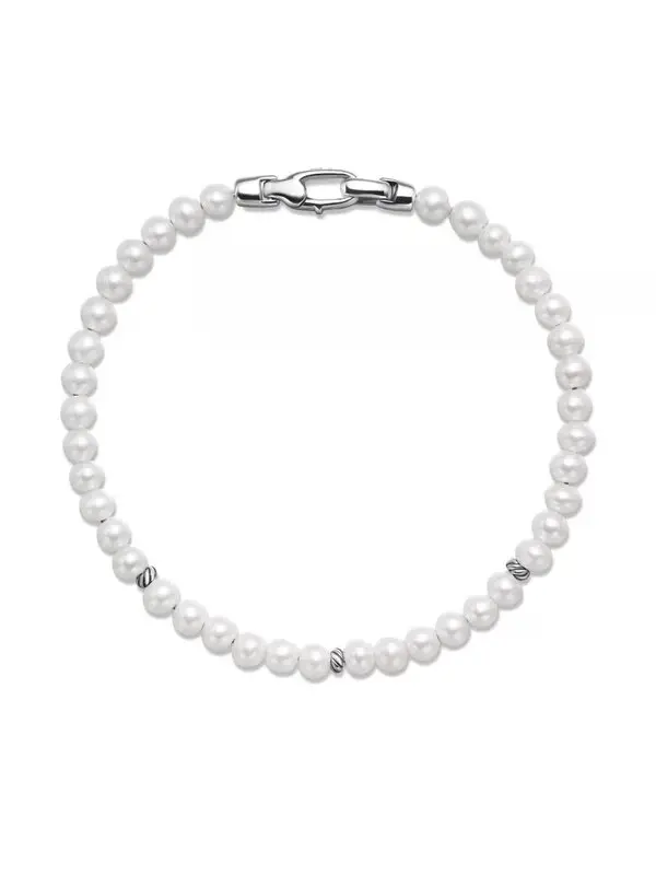David Yurman Sterling Spiritual Beads Pearl Bracelet - Silver