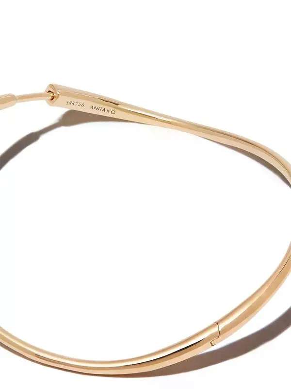 ANITA KO 18kt Yellow Twisted Hoop Earrings