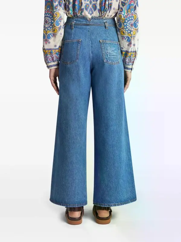Etro Flared Jeans With Tied Waist