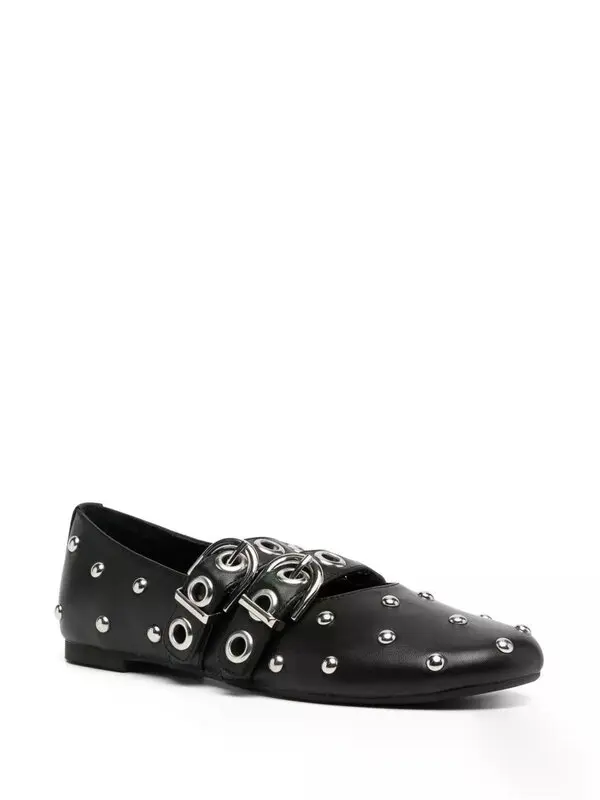 Senso Carla Ballerina Shoes With Buckle Detailing - Black