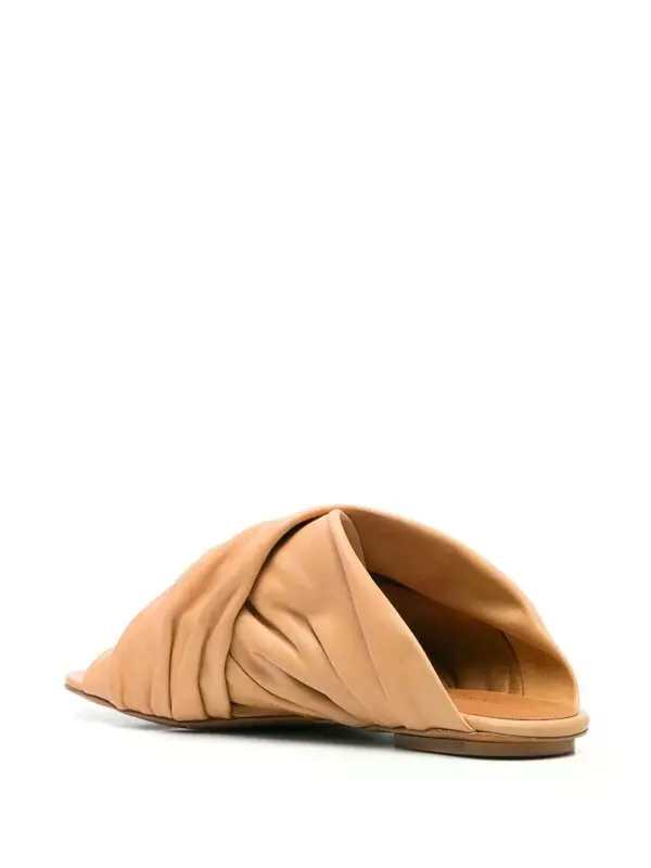 FORTE_FORTE Leather Slides - Brown