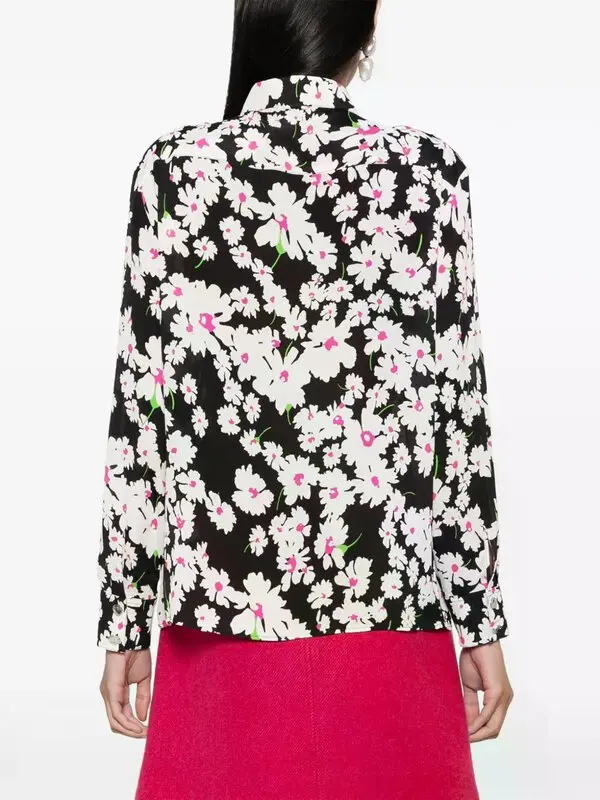 MSGM Floral-print Long Sleeve Shirt