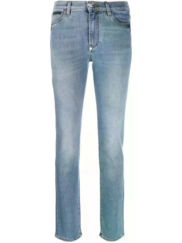 Philipp Plein Mid-rise Slim-cut Jeans - Blue