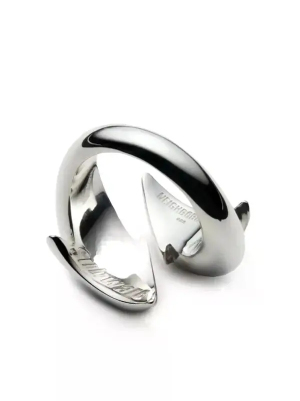 NEIGHBORHOOD Sterling Ring With Engraved Logo
