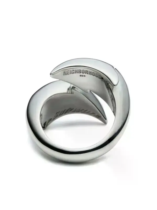 NEIGHBORHOOD Sterling Ring With Engraved Logo