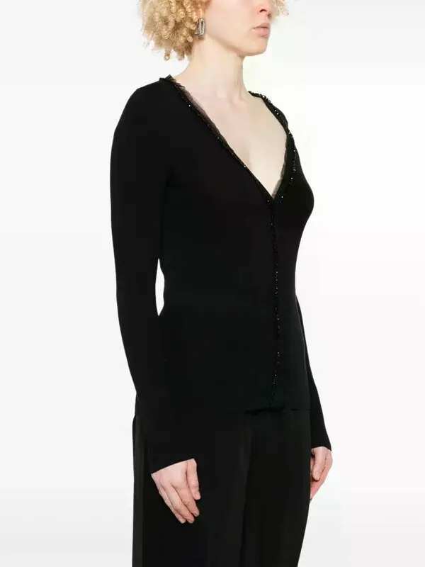 P.a.r.o.s.h Embellished V-neck Cardigan