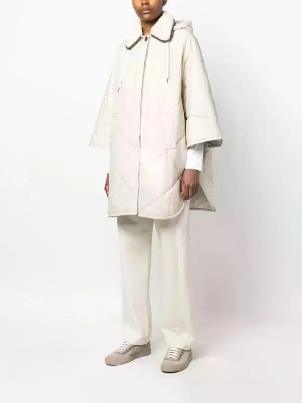 Brunello Cucinelli Quilted Drawstring Hood Coat