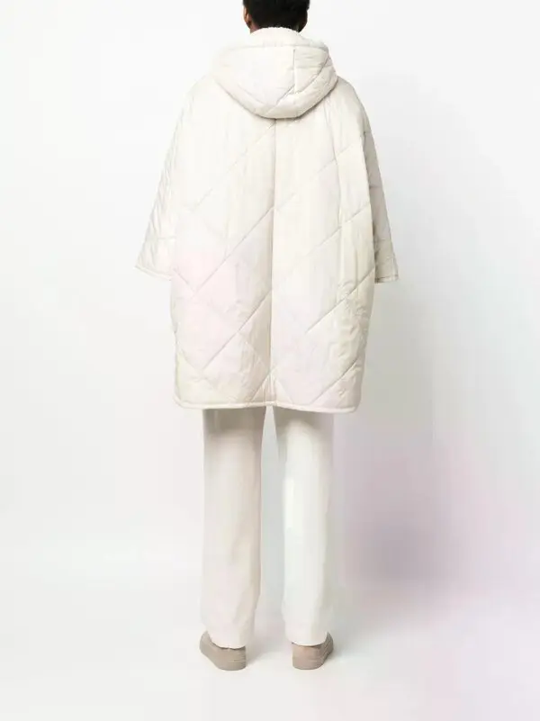 Brunello Cucinelli Quilted Drawstring Hood Coat