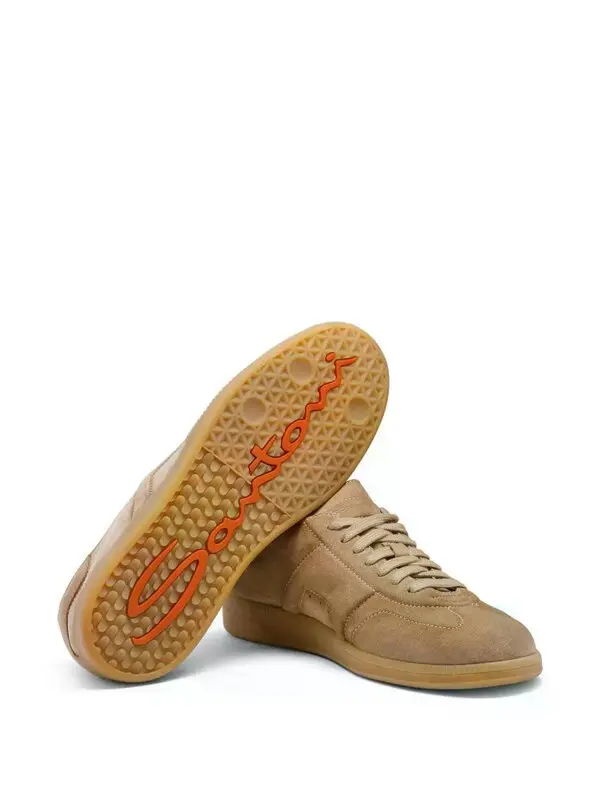 Santoni Dbs Oly Suede Lace-up Sneakers