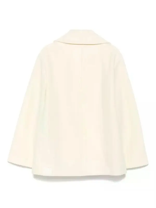 JIL SANDER Double-breasted Wool Peacoat - Neutrals