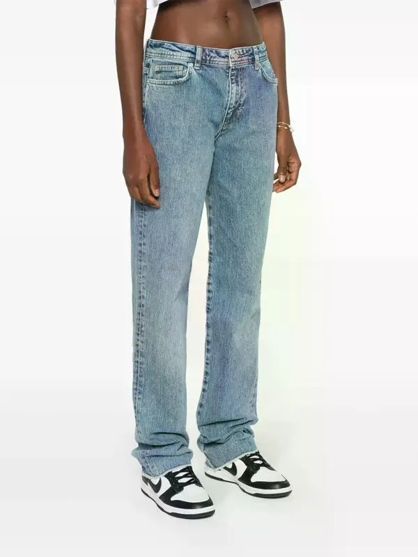 CHIARA FERRAGNI Logo Embroidered Straight Leg Jeans