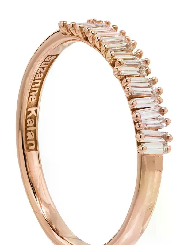 SUZANNE KALAN 18kt Rose Gold Diamond Band Ring