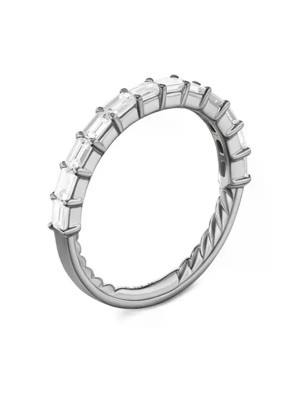 David Yurman Platinum Baguette-cut Diamond Ring