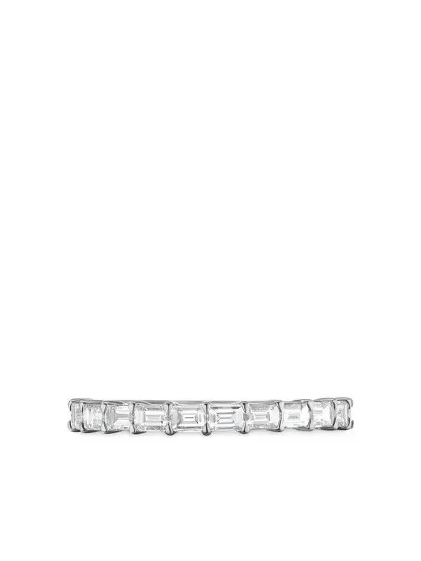 David Yurman Platinum Baguette-cut Diamond Ring