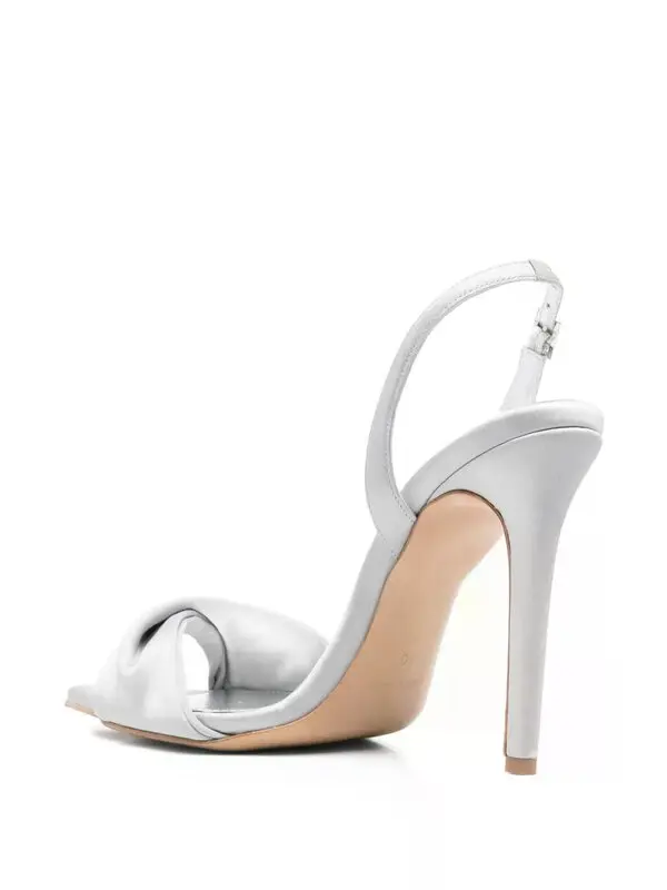 GINISSIMA 110mm Stiletto Slingback Sandals - Grey