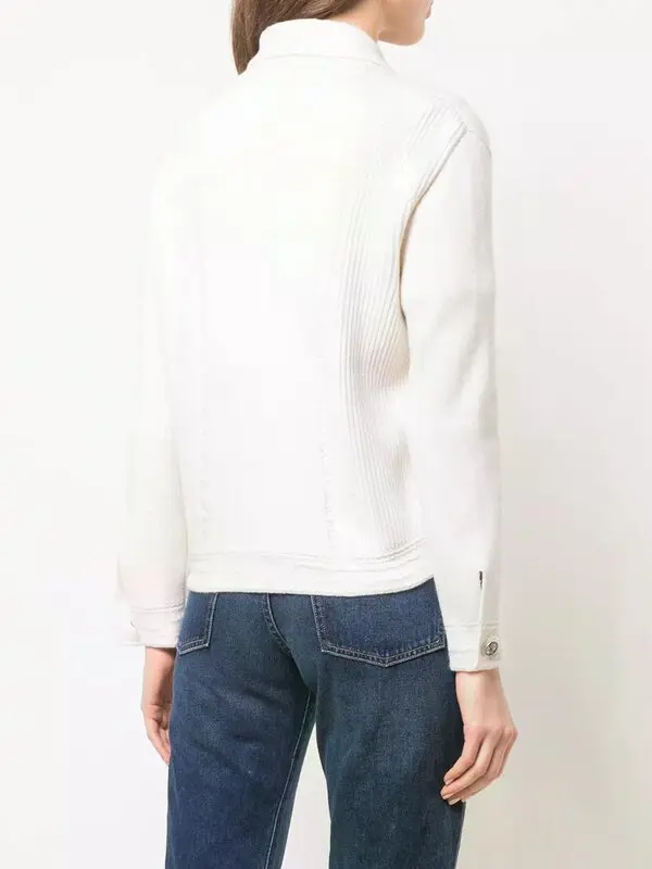 BARRIE Contrast-stitch Knitted Jacket