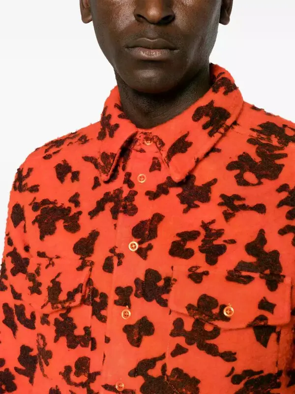 ERL Pilled Work Camouflage-print Shirt