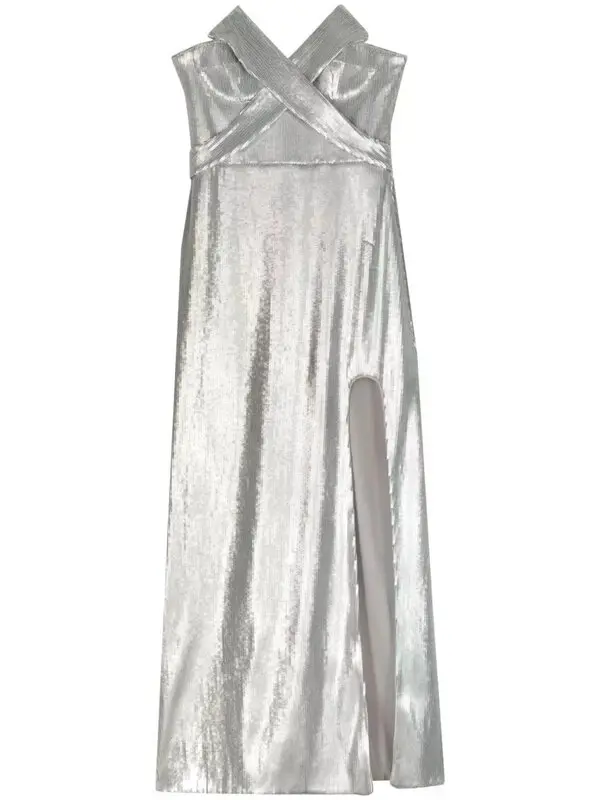 GENNY Sequined Strapless Gown
