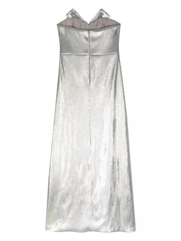 GENNY Sequined Strapless Gown
