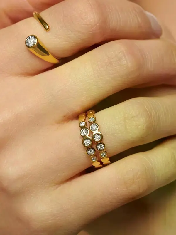 Monica Vinader Graduated Half Eternity Ring