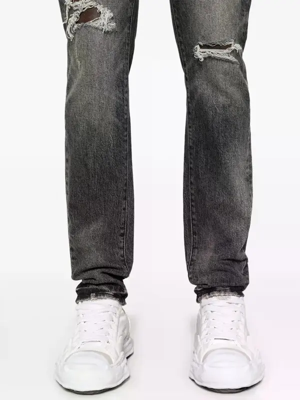 PURPLE BRAND Slim Fit Distressed Denim Jeans
