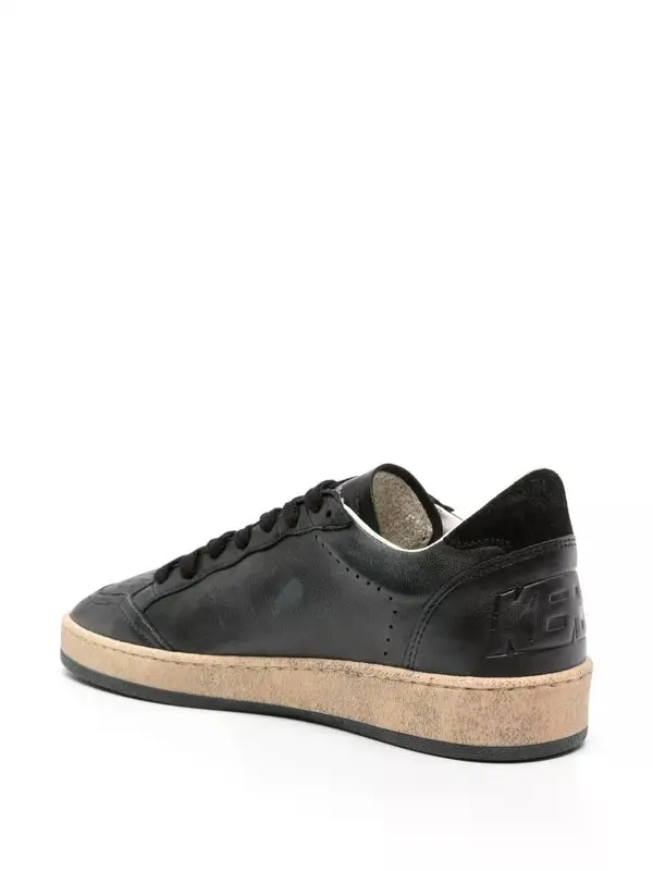 GOLDEN GOOSE Ball Star Trainers In Nappa With Glitter Star And Suede Heel Tab