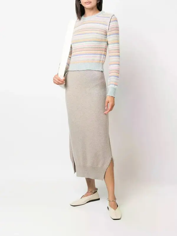 BARRIE High-waisted Knit Skirt