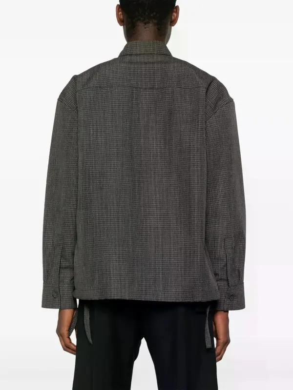 JIL SANDER Striped Wool Shirt Jacket