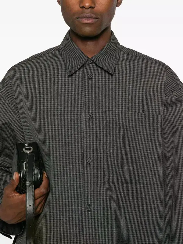 JIL SANDER Striped Wool Shirt Jacket