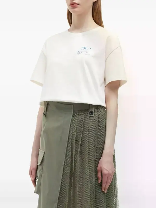 MUSIUM DIV. Cotton T-shirt With Graphic Print - Neutrals