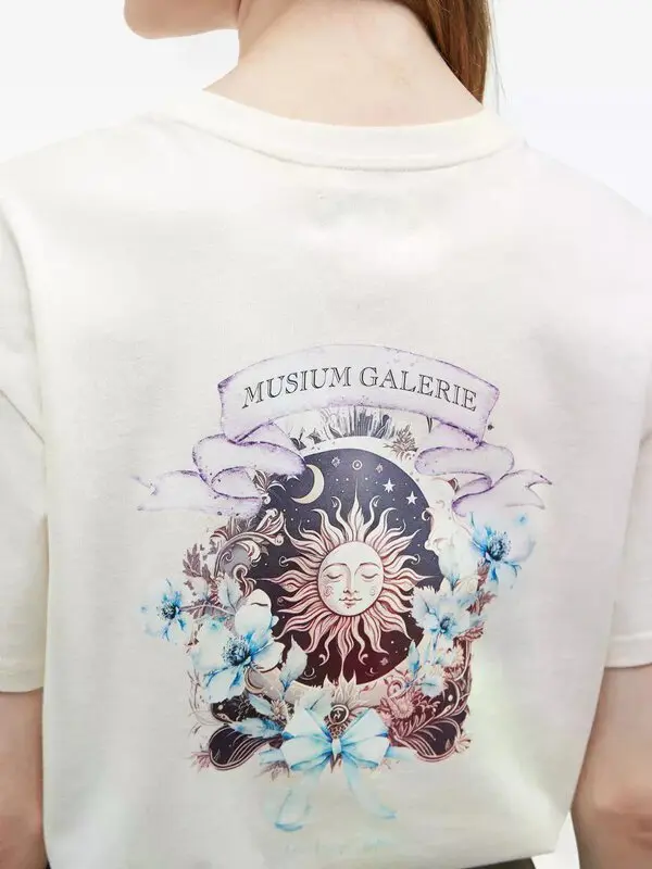 MUSIUM DIV. Cotton T-shirt With Graphic Print - Neutrals