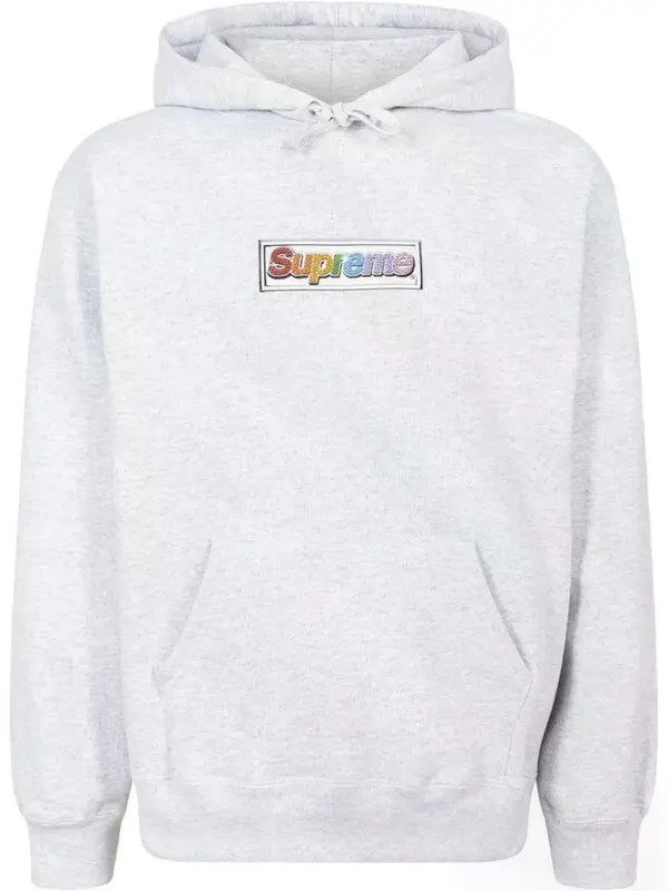 Supreme Bling Box Logo Hoodie - Grey