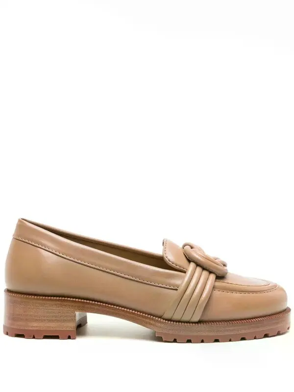 ALEXANDRE BIRMAN Knot-detail Leather Loafers