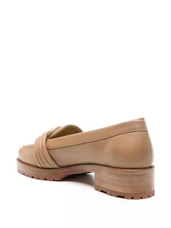 ALEXANDRE BIRMAN Knot-detail Leather Loafers