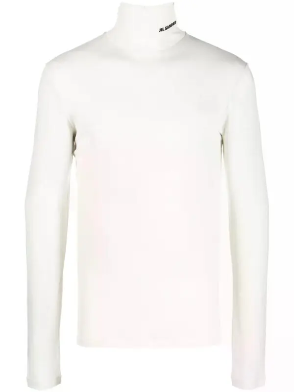 JIL SANDER Logo-print Roll Neck Jumper