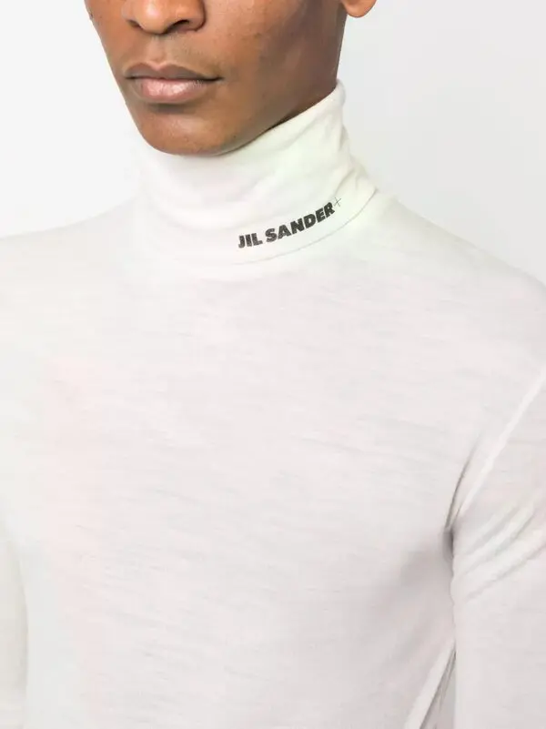 JIL SANDER Logo-print Roll Neck Jumper