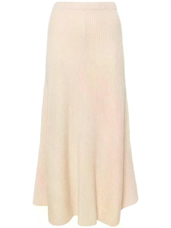 FORTE_FORTE Ribbed-knit Midi Skirt