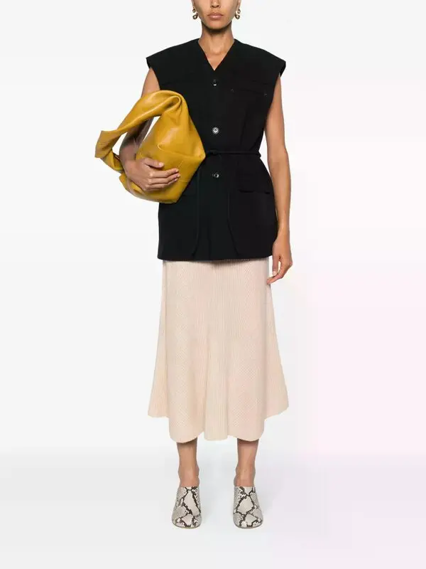 FORTE_FORTE Ribbed-knit Midi Skirt