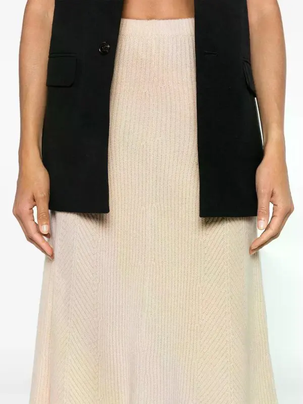 FORTE_FORTE Ribbed-knit Midi Skirt