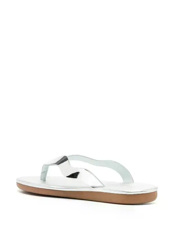 ANCIENT GREEK SANDALS Metallic Leather Thong Sandals