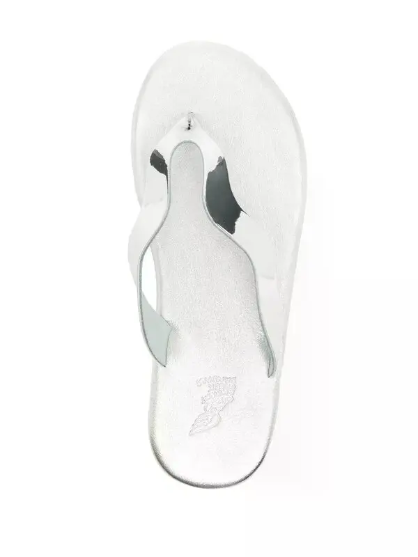 ANCIENT GREEK SANDALS Metallic Leather Thong Sandals