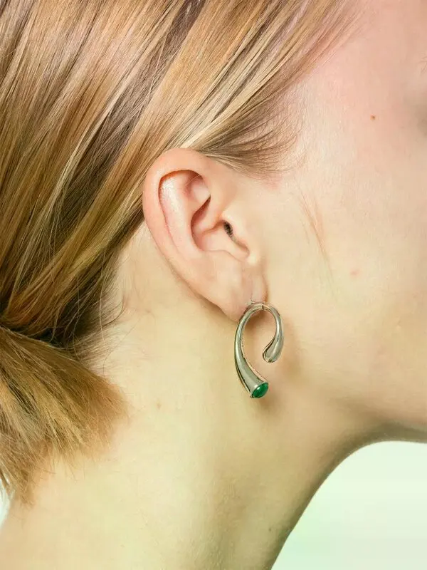 PANCONESI Malachite Hoop Earrings