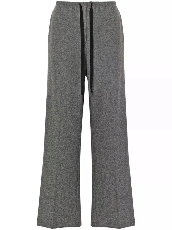 FORTE_FORTE Felted Wool Blend Straight-leg Trousers - Grey