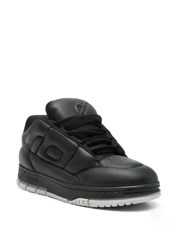 Axel Arigato Area Puff Sneakers In Calf Leather - Black